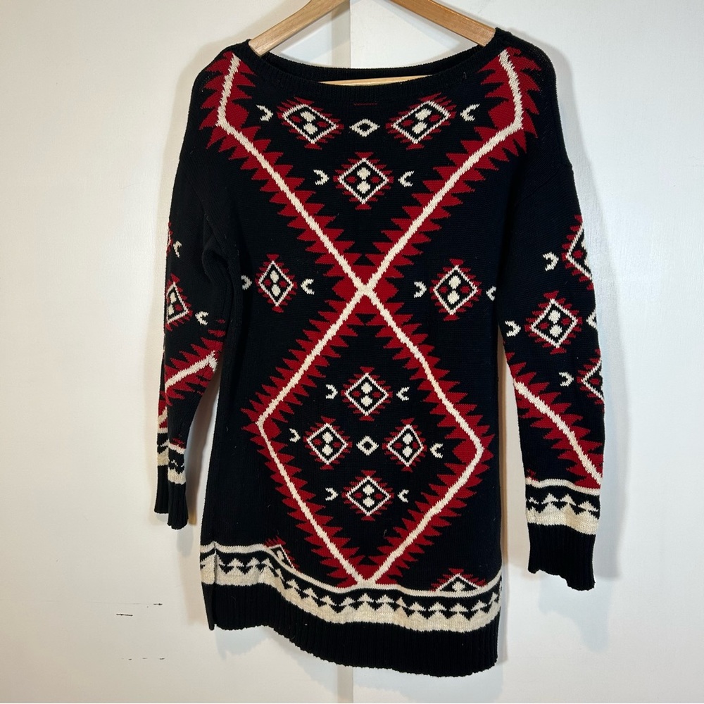 Lauren Ralph Lauren Aztec Southwest Tunic Sweater - Gem